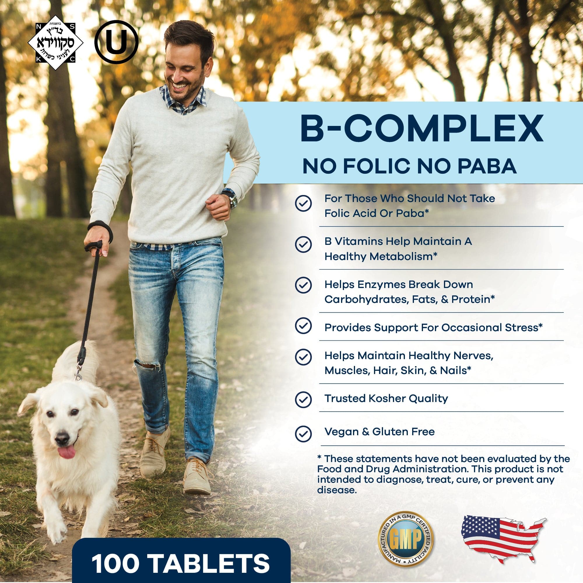 B-Complex No Folic-No Paba – Freeda Health