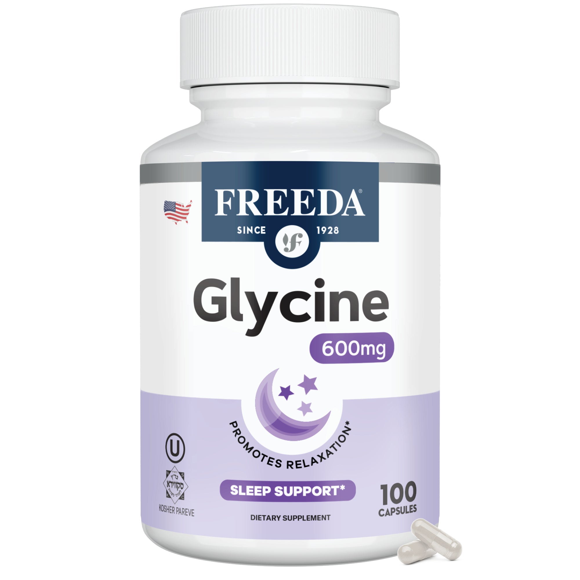 Glycine 100 capsules – Freeda Health