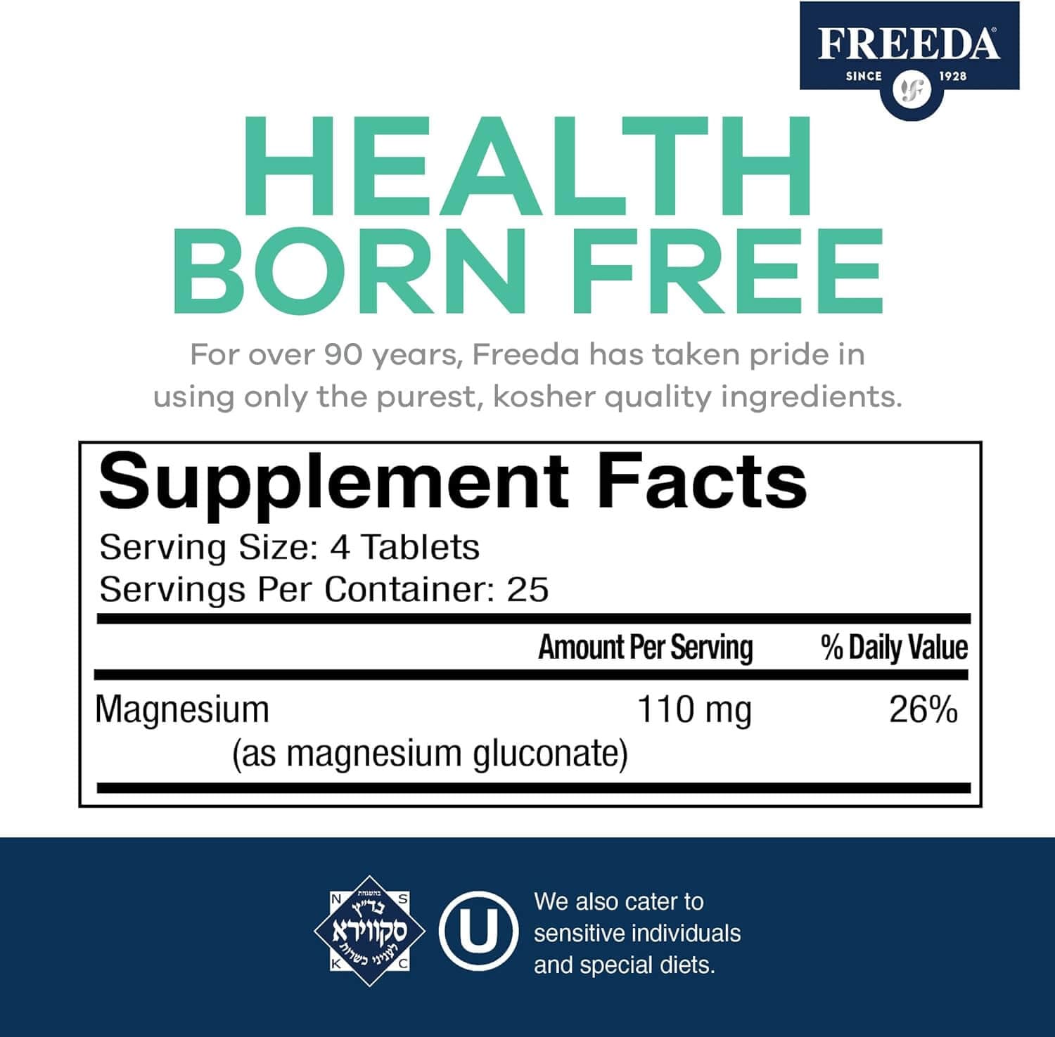 Magnesium Gluconate – Freeda Health